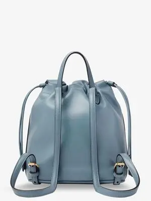Fendi Leather Backpack With Metal Ff Logo Detail - Multicolor