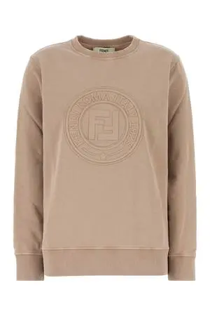 Fendi Cappuccino Cotton Oversize Sweatshirt - Brown