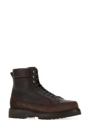 Brunello Cucinelli Leather And Suede Ankle Boots