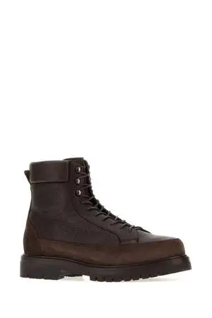 Brunello Cucinelli Leather And Suede Ankle Boots