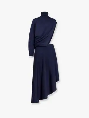 Alaïa Cut-out Virgin Wool Dress - Multicolor