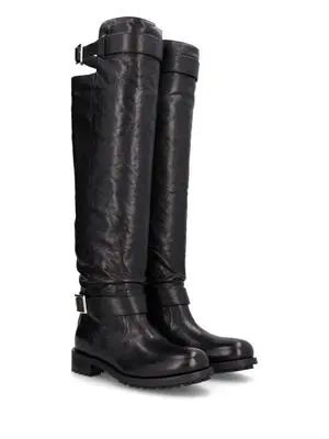 JIMMY CHOO Biker Knee Boots - Black
