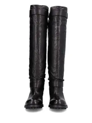 JIMMY CHOO Biker Knee Boots - Black