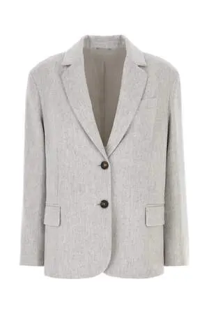 Brunello Cucinelli Light Grey Wool Blazer