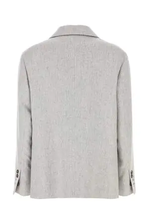 Brunello Cucinelli Light Grey Wool Blazer