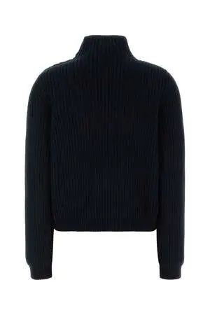 FERRAGAMO Navy Wool Blend Sweater