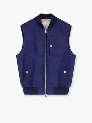 Brunello Cucinelli Water-repellent Nylon Sleeveless Jacket