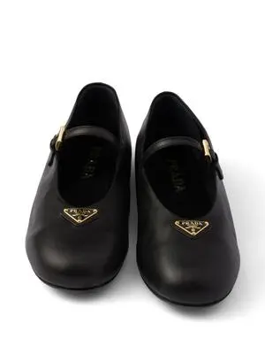 Prada Leather Ballerine - Black