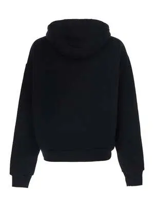 Amiri Black Hooded Sweatshirt With Logo On The Front In Cotton For
