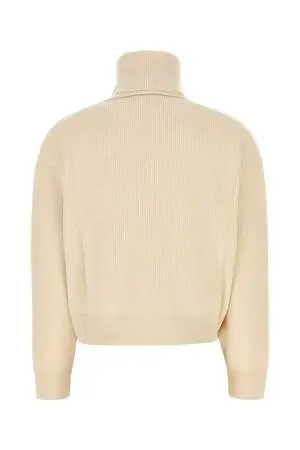 Brunello Cucinelli Sand Wool Blend Sweater