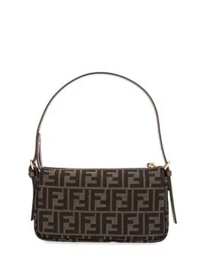 Fendi Ff Zucca Jacquard Shoulder Bag - Brown