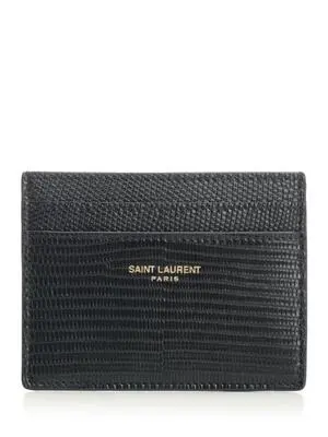 Saint Laurent Saint Laurent Women Saint Laurent Paris Signature Card Holder Black