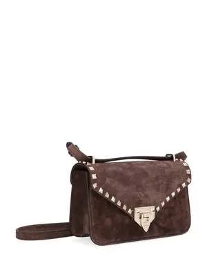 Valentino Garavani Small Rockstud Shoulder Bag - Brown