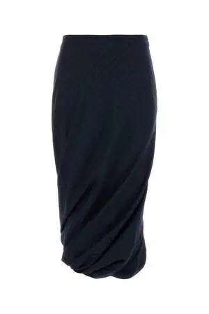 Balenciaga Embroidered Wool Skirt - Multicolor