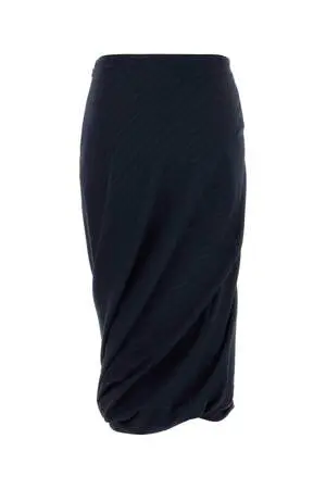 Balenciaga Embroidered Wool Skirt