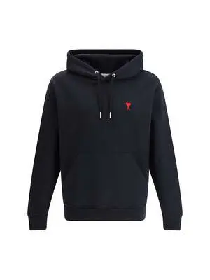 AMI Paris Logoed Hoodie - Black