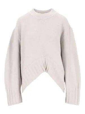 Attico Cashmere And Virgin Wool Crewneck Sweater - Gray
