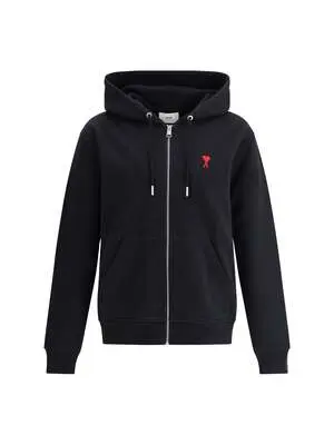 AMI Paris Logoed Hoodie - Black
