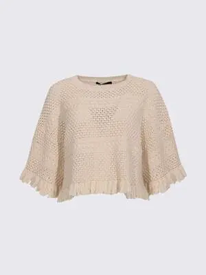 Max Mara Fringe Crochet Pullover
