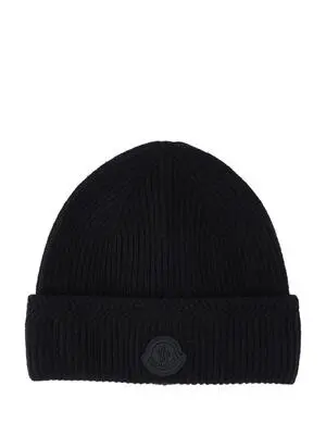 Moncler Cashmere Blend Beanie - Black