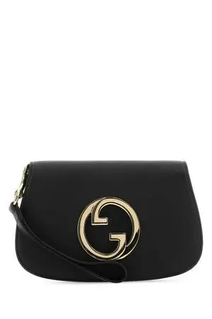Gucci Leather Blondie Clutch - Black