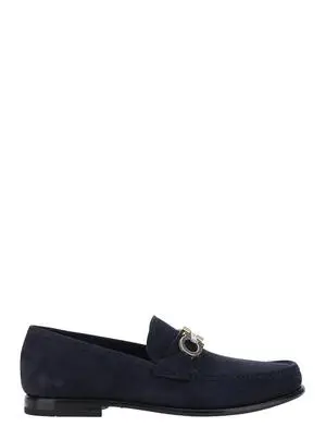 FERRAGAMO Avril' Blue Loafers With Gancini Plaque On The Front In Leather For - Multicolor