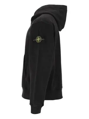 Stone Island Oversized Hooded Sweatshirt - Black