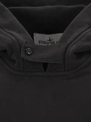Stone Island Oversized Hooded Sweatshirt - Black