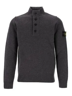 Stone Island STONE ISLAND Short Zip Sweater Gray