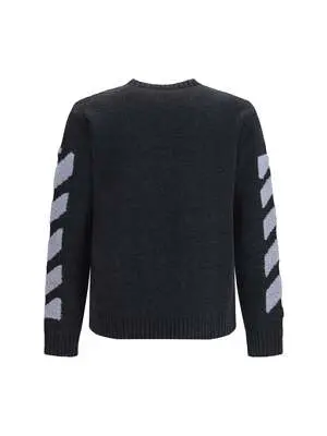 Off-White Diag Fuzzy Crewneck Sweater