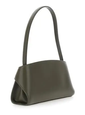 FERRAGAMO Hug East West' Shoulder Bag With Shoulder Strap And Buckled Belts On The Front In Leather For - Green