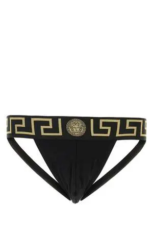 Versace Stretch Cotton Brief - Black