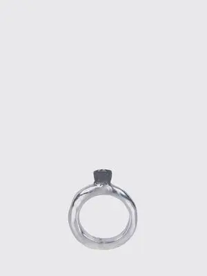 ROSA MARIA Chromed Ring With Set Stones - Silver