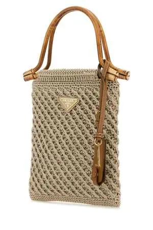 Prada Cappuccino Crochet Handbag