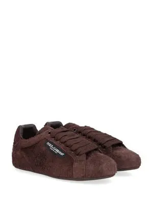 Dolce & Gabbana Portofino Suede Sneakers - Brown