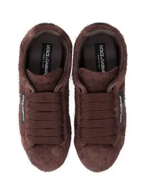 Dolce & Gabbana Portofino Suede Sneakers - Brown