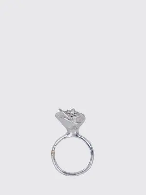 ROSA MARIA Ring With Set Emeralds - Silver