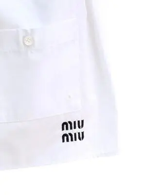 Miu Miu Multipocket Miniskirt With Embroidered Logo