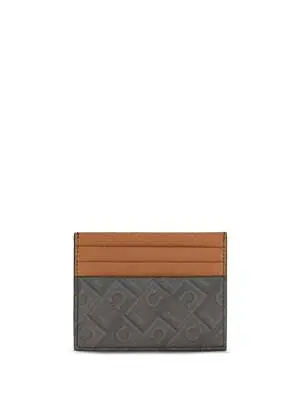 FERRAGAMO Monogram Leather Cardholder - Brown