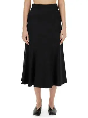 JIL SANDER Flared Skirt - Black