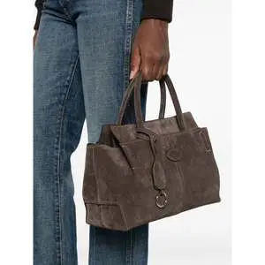 TOD'S Suede Tote Bag - Brown