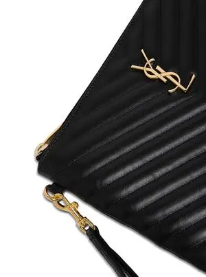 Saint Laurent Monogram Leather Handbag - Multicolor