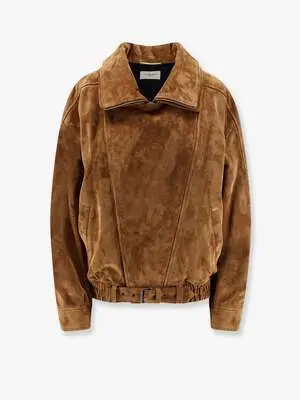 Saint Laurent Oversized Vintage Split-leather Jacket