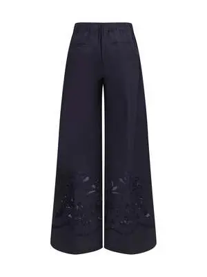 FORTE_FORTE Embroidered Cotton Pants