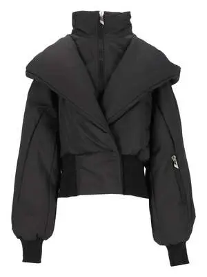 Attico Hooded Down Jacket - Black