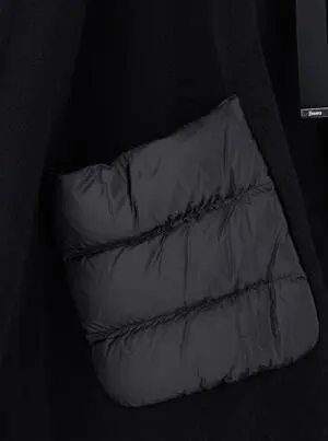 Herno High Neck Poncho - Black