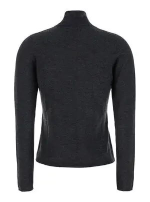 Max Mara Adda' Grey High Neck Sweater In Cashmere - Gray