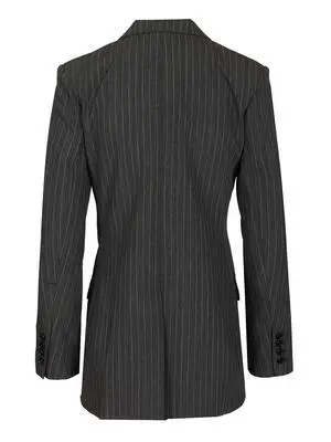 Isabel Marant Étoile Double-breasted Pinstriped Blazer - Gray