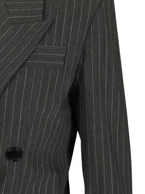 Isabel Marant Étoile Double-breasted Pinstriped Blazer - Gray