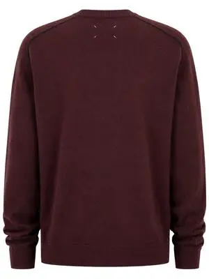 MAISON MARGIELA Virgin Wool Crewneck Sweater - Red